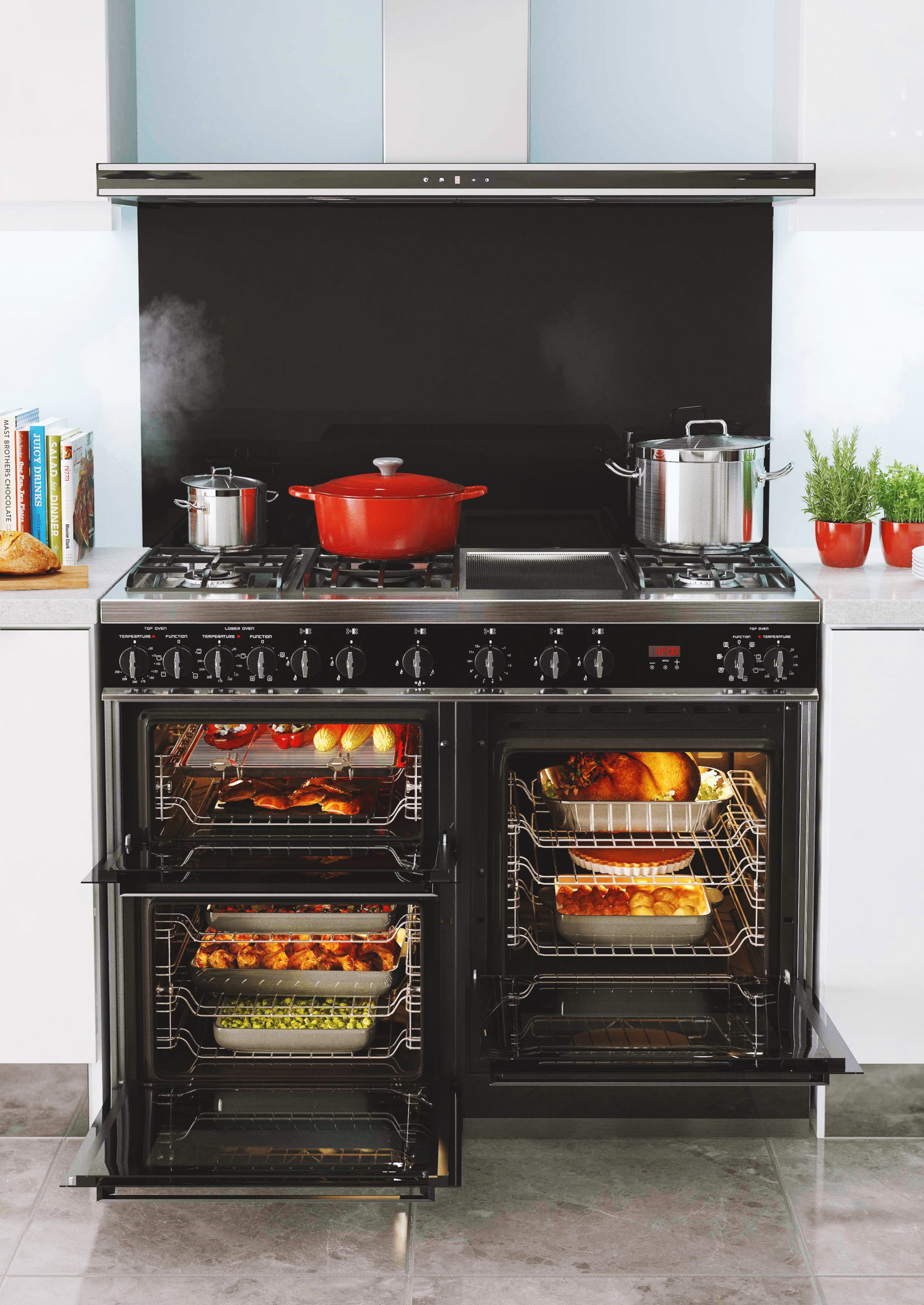 Kitchen appliances - Red and Gray