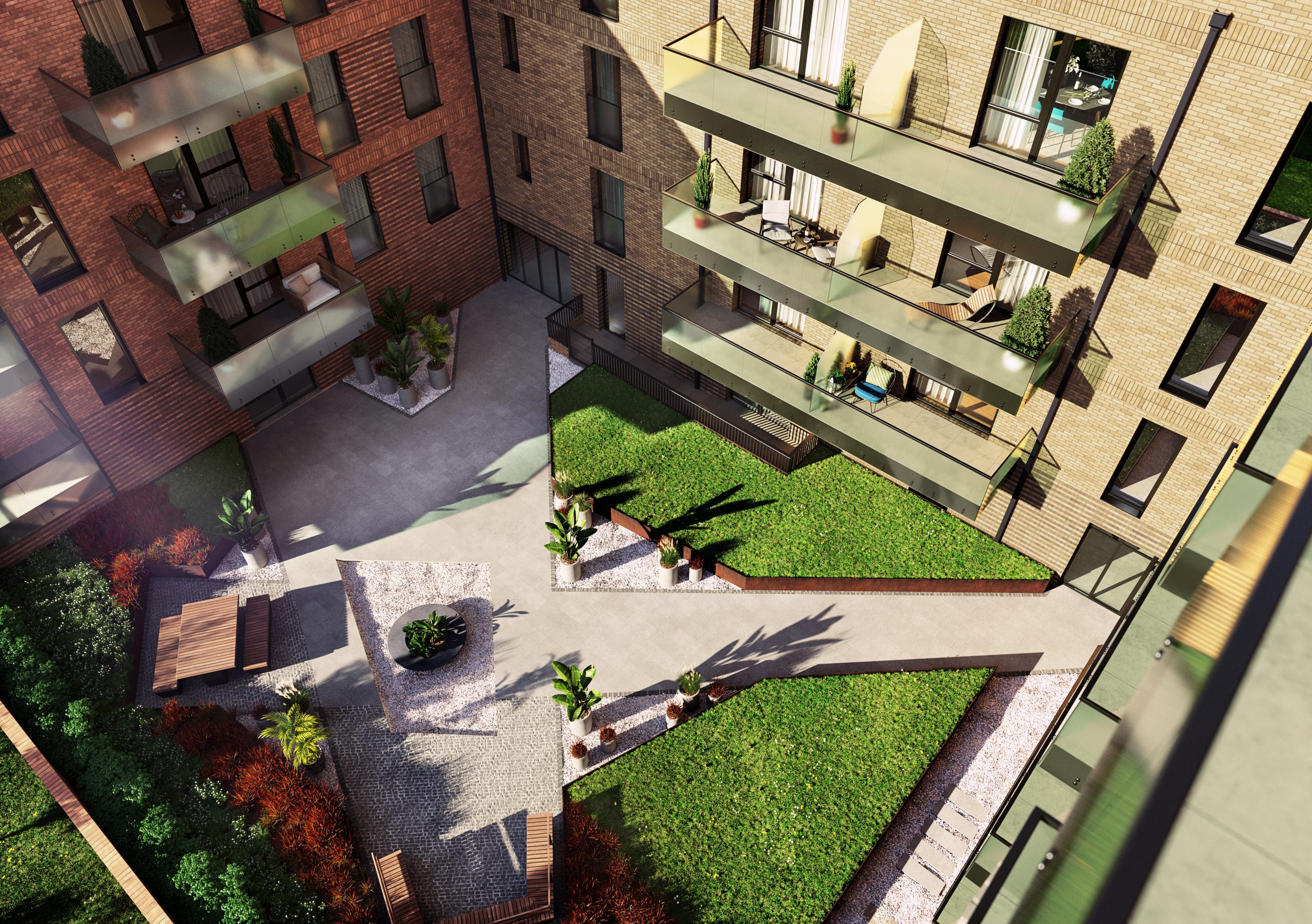 Urban development - Red and Gray